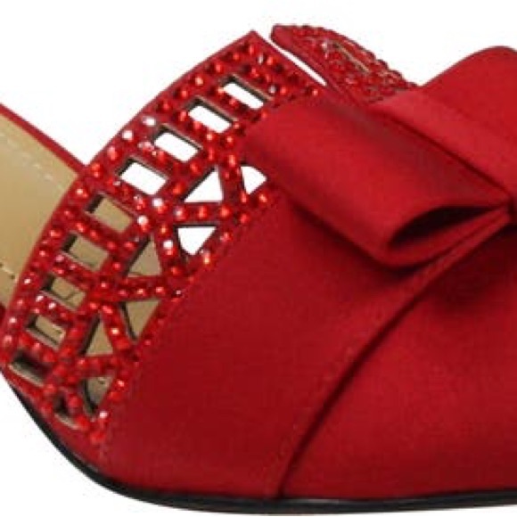 J.Renee | Shoes | Randa Bow Mule Red | Poshmark
